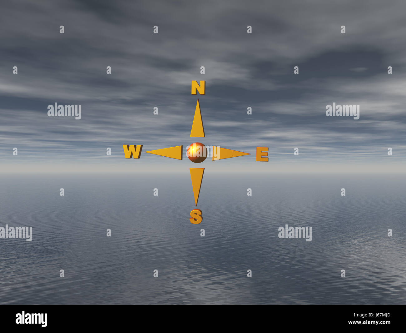 horizon seafaring waves illustration south direction route west east ...