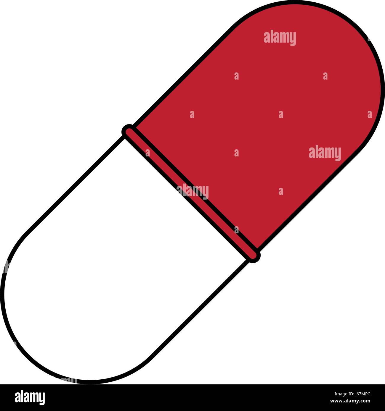 color silhouette image cartoon capsules pill medical Stock Vector Image ...