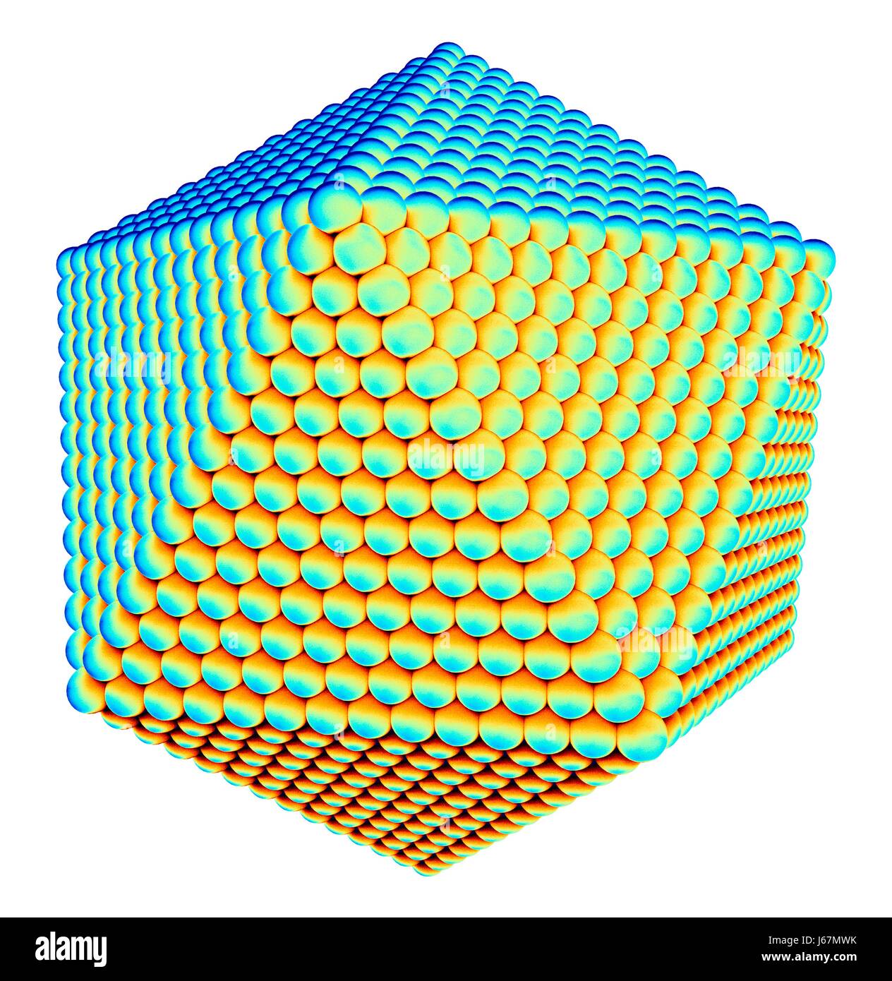 Computer artwork of an icosahedral virus capsid. The capsid is the ...