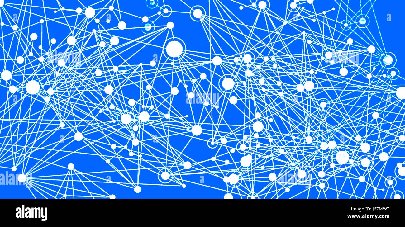 Lines and circles interconnecting, computer illustration Stock Photo - Alamy