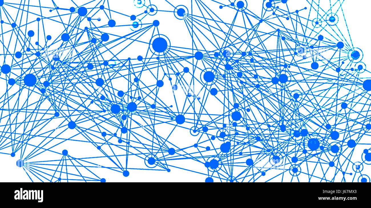 Lines and circles interconnecting, computer illustration Stock Photo ...