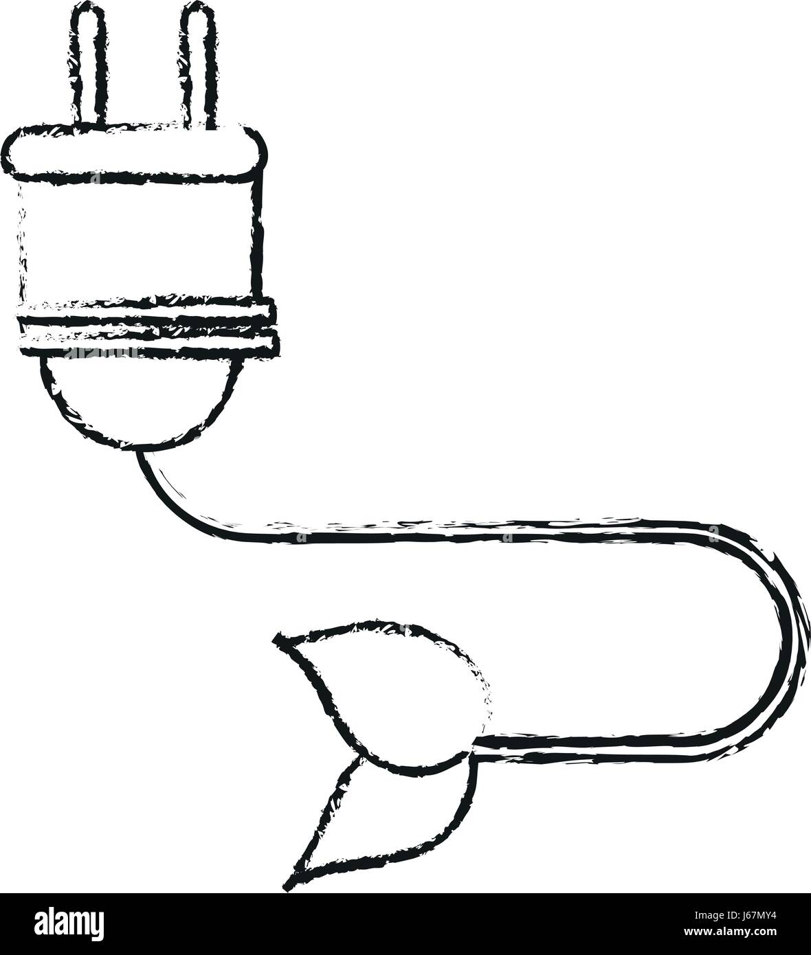 blurred silhouette image cartoon plug electricity environment design ...