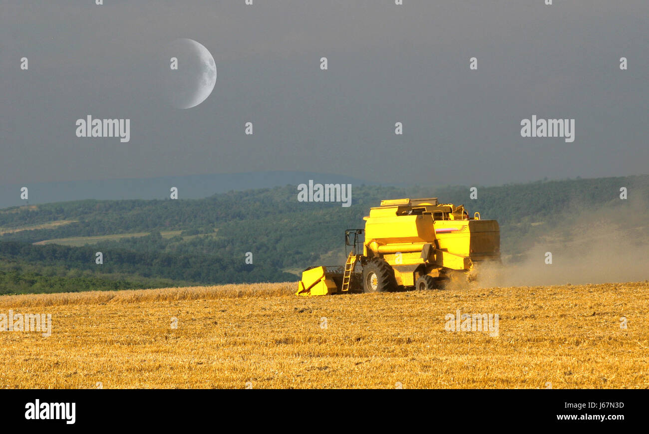 agriculture farming harvest work agriculture farming moon harvest ...