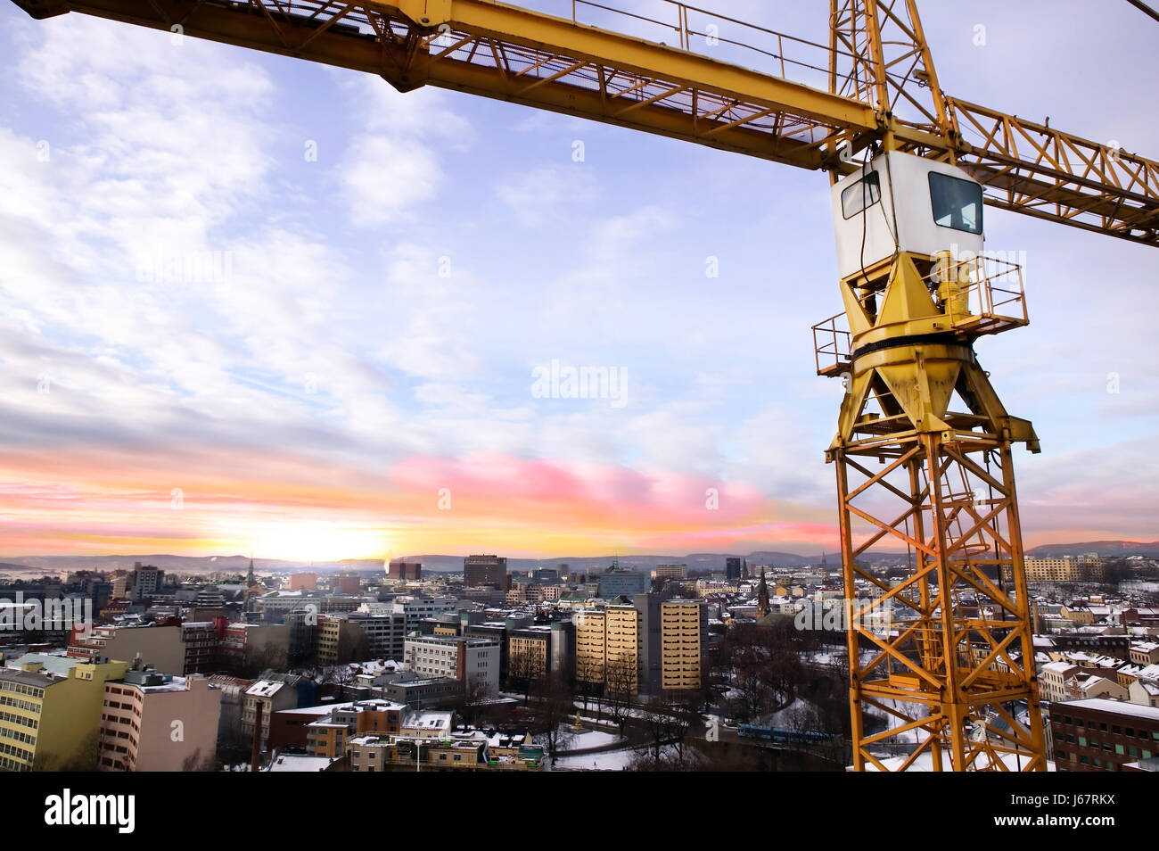 blue office elevator lift build city town sunset contrast cloud sunrise ...