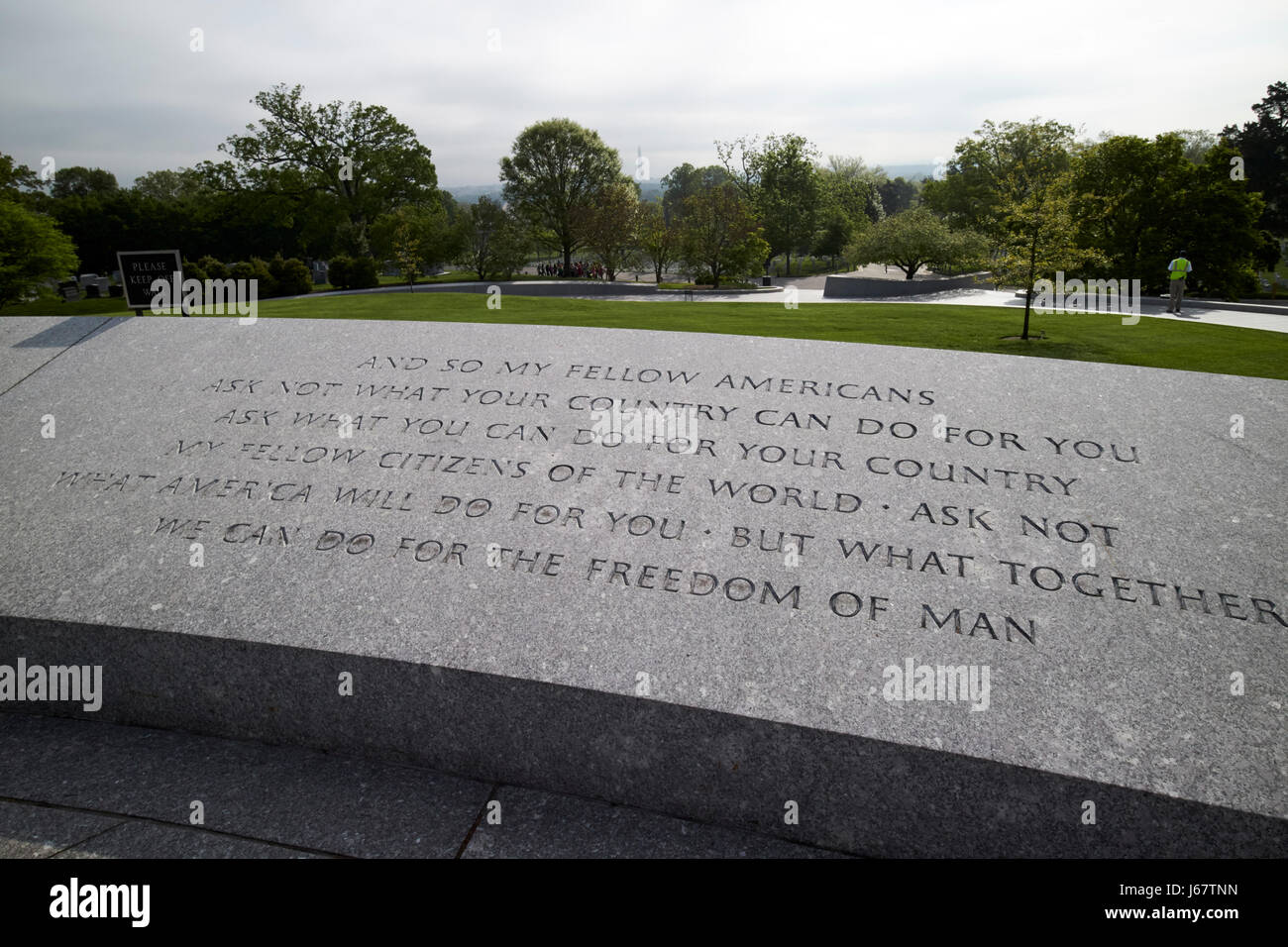 jfk quotes from his inaugural address at John F, Kennedy gravesite ...