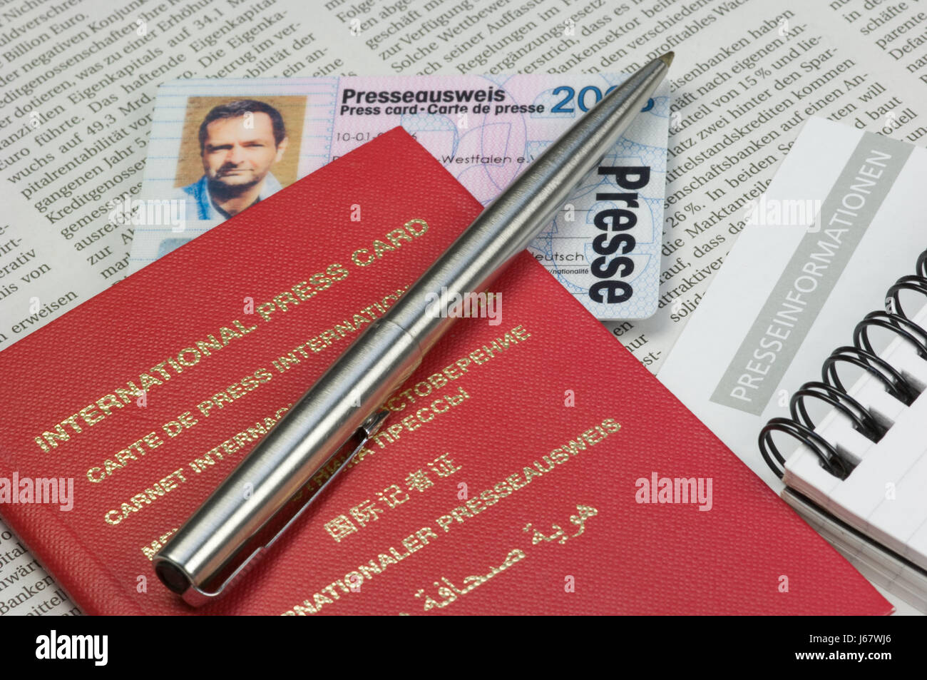 international press card Stock Photo - Alamy