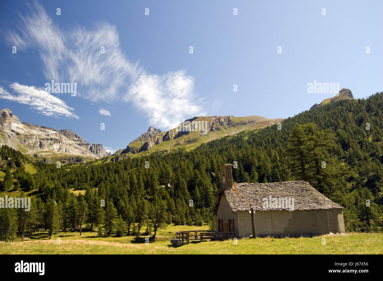 church alps summer summerly alpine landscape scenery countryside nature ...