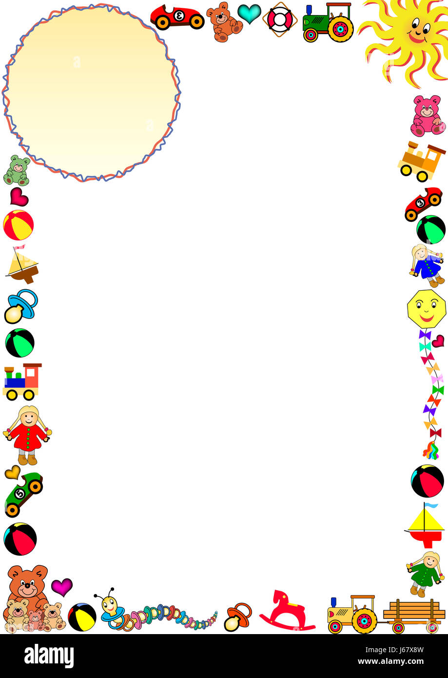 toy frame with a large circle Stock Photo - Alamy