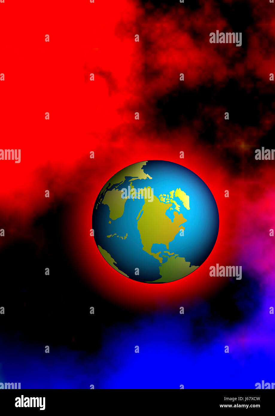 overheated earth in space Stock Photo - Alamy