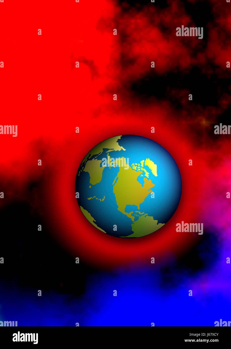 overheated earth in space Stock Photo - Alamy
