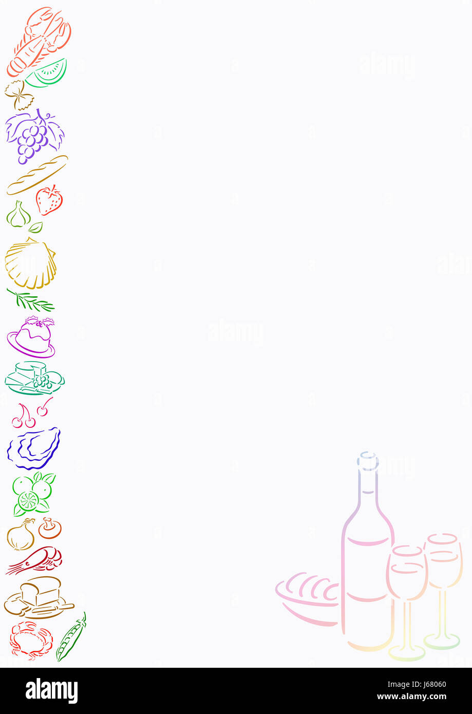 symbols background with food Stock Photo - Alamy