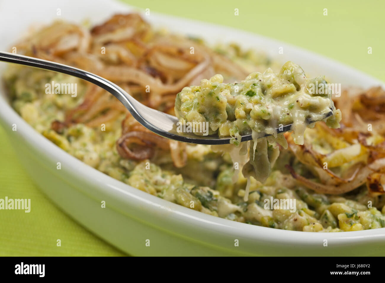 spaetzle with fried onions Stock Photo - Alamy