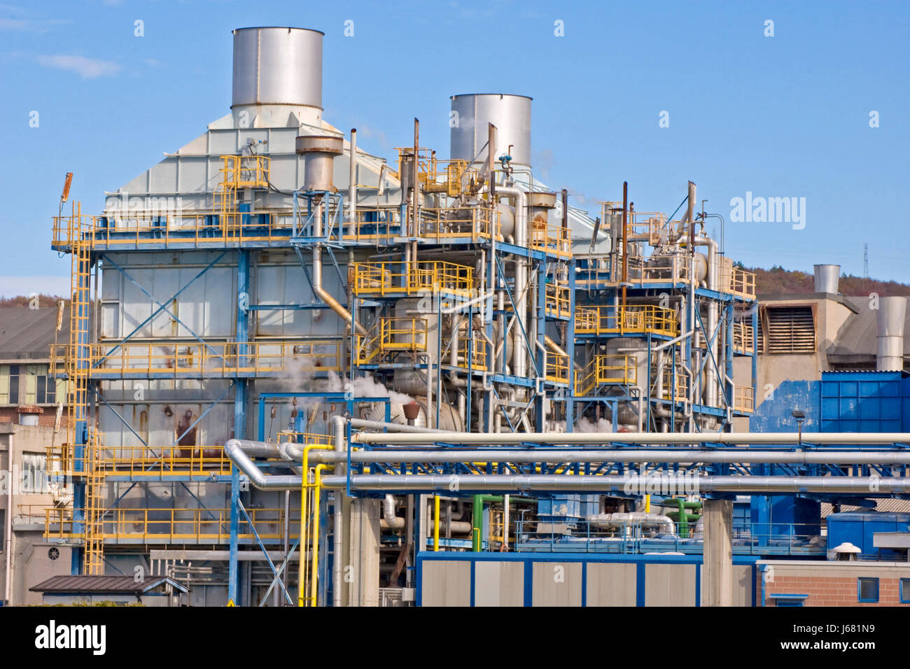 industry industrial work factory plant smoke smoking smokes fume ...