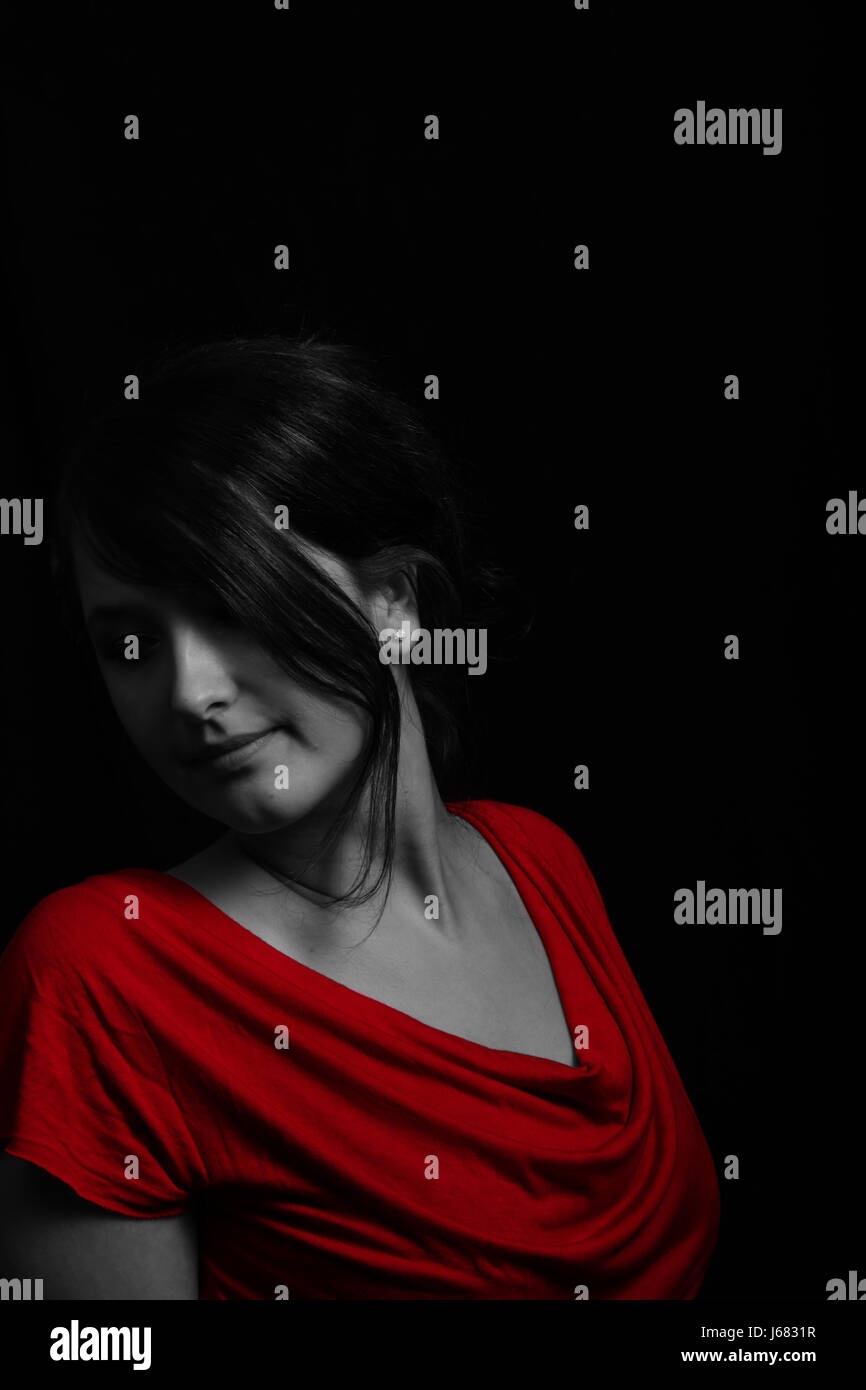 profile dreamy portrait colorkey black swarthy jetblack deep black ...