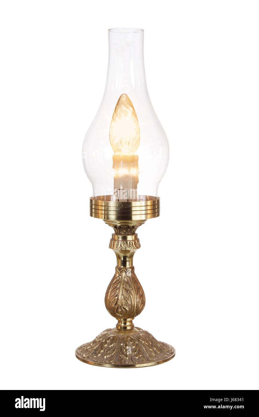 Table Lamp on White Background Stock Photo - Alamy