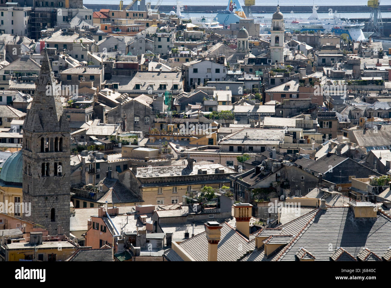 travel city town genoa urban italy building blue travel buildings city ...