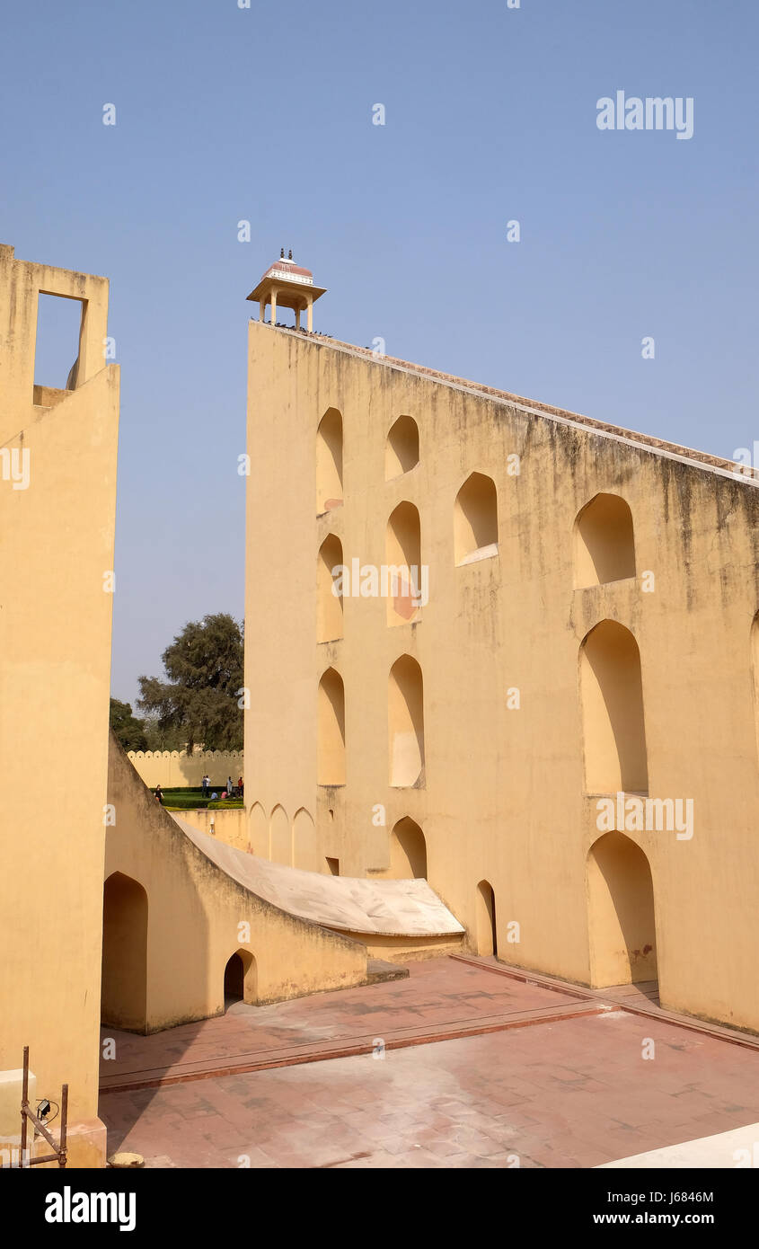 Famous Observatory Jantar Mantar, a collection of huge astronomical ...
