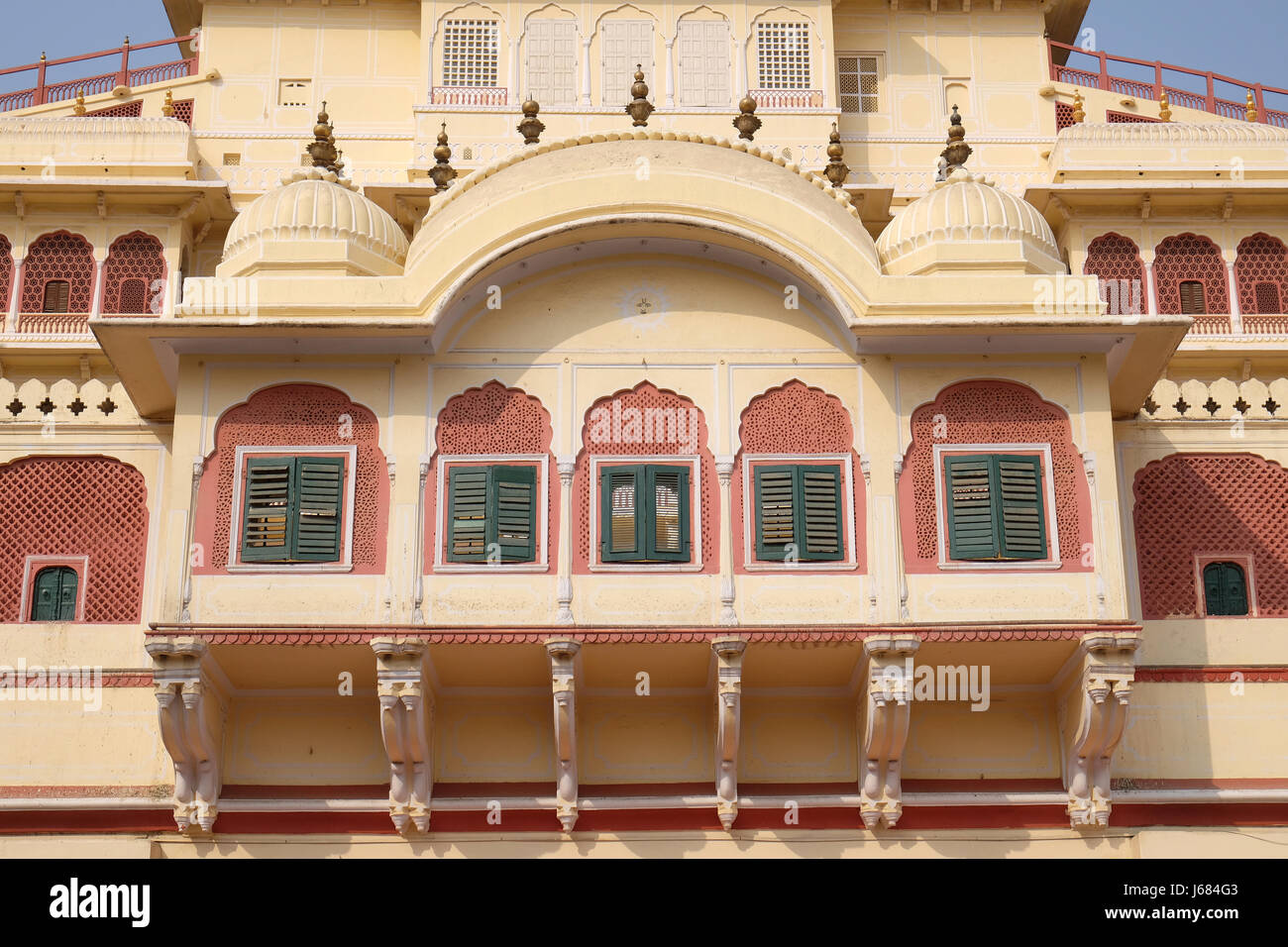 Chandra Mahal in Jaipur City Palace, Rajasthan, India. Palace was the ...