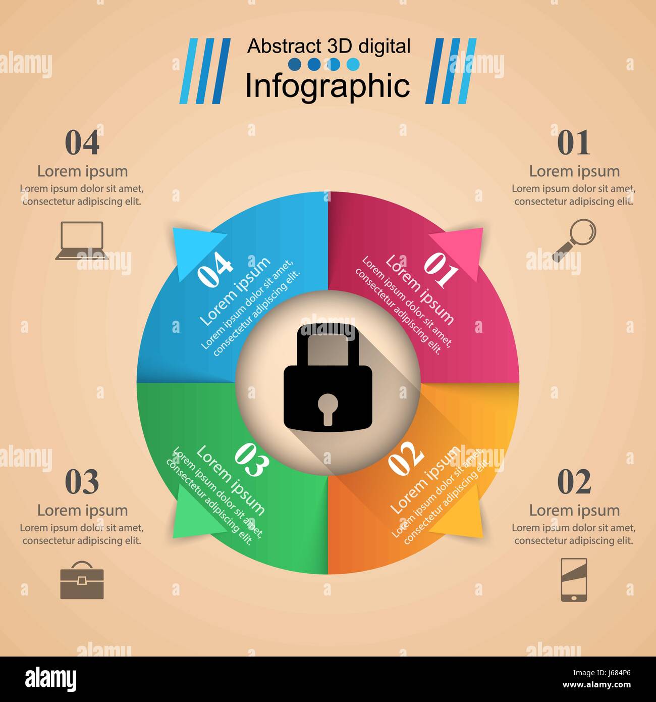 Infographic illustration. Lock icon Stock Vector Image & Art - Alamy