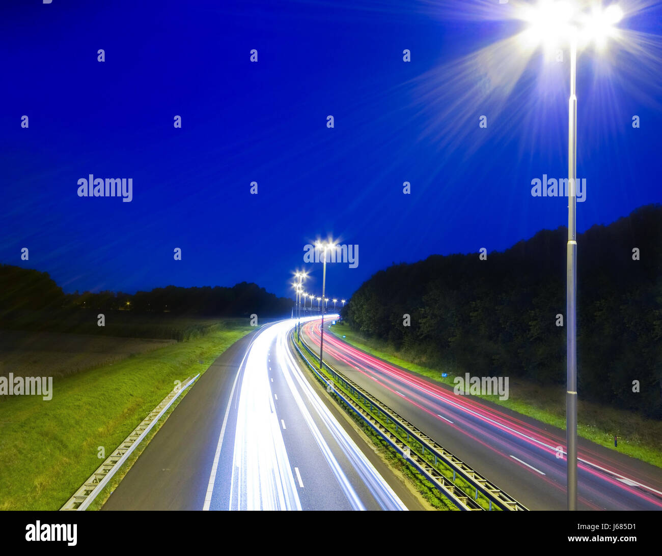 blue traffic transportation night nighttime car automobile vehicle ...