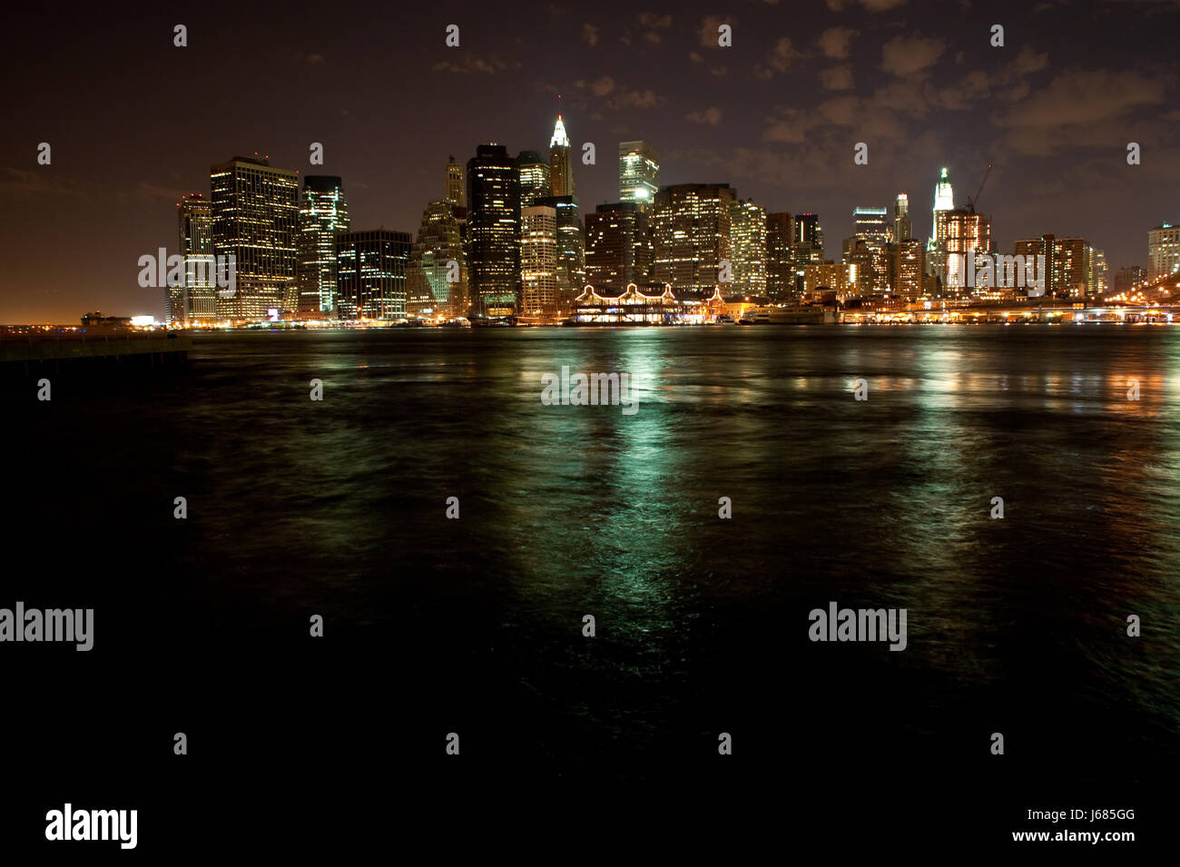 night nighttime new evening manhattan landscape scenery countryside ...