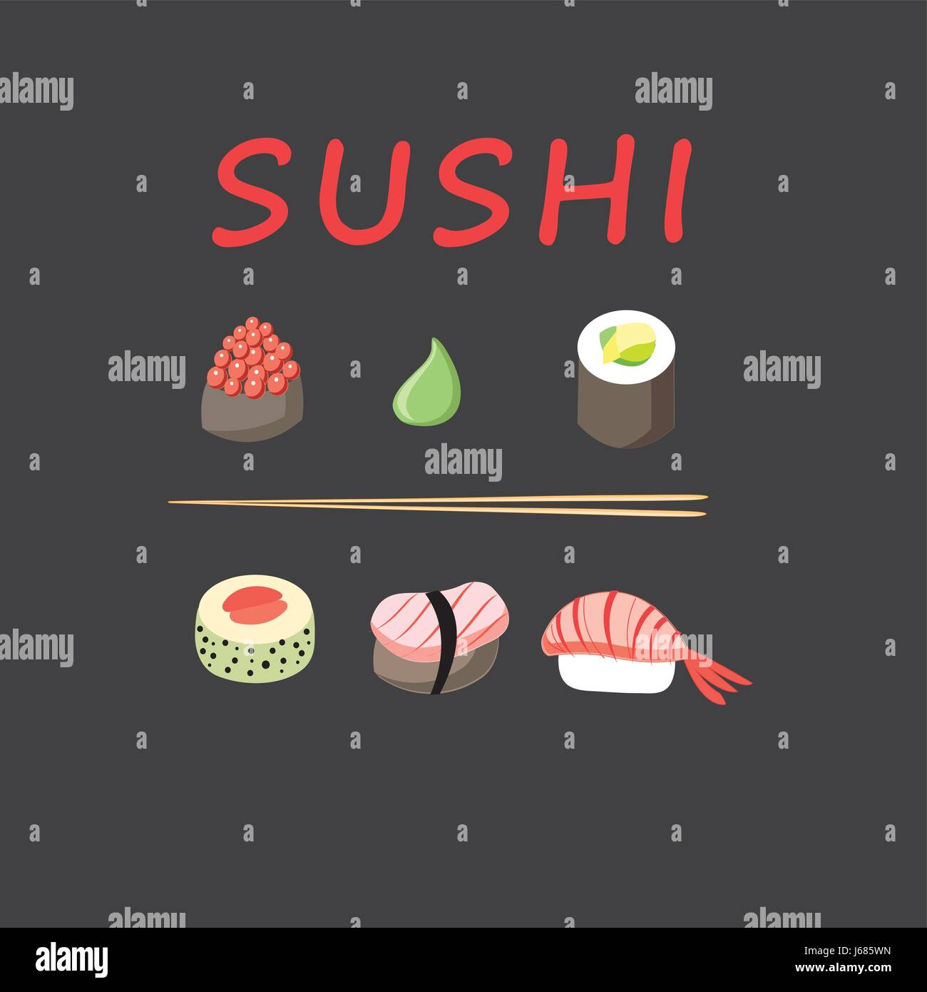 Vector graphics of sushi Stock Vector Image & Art - Alamy
