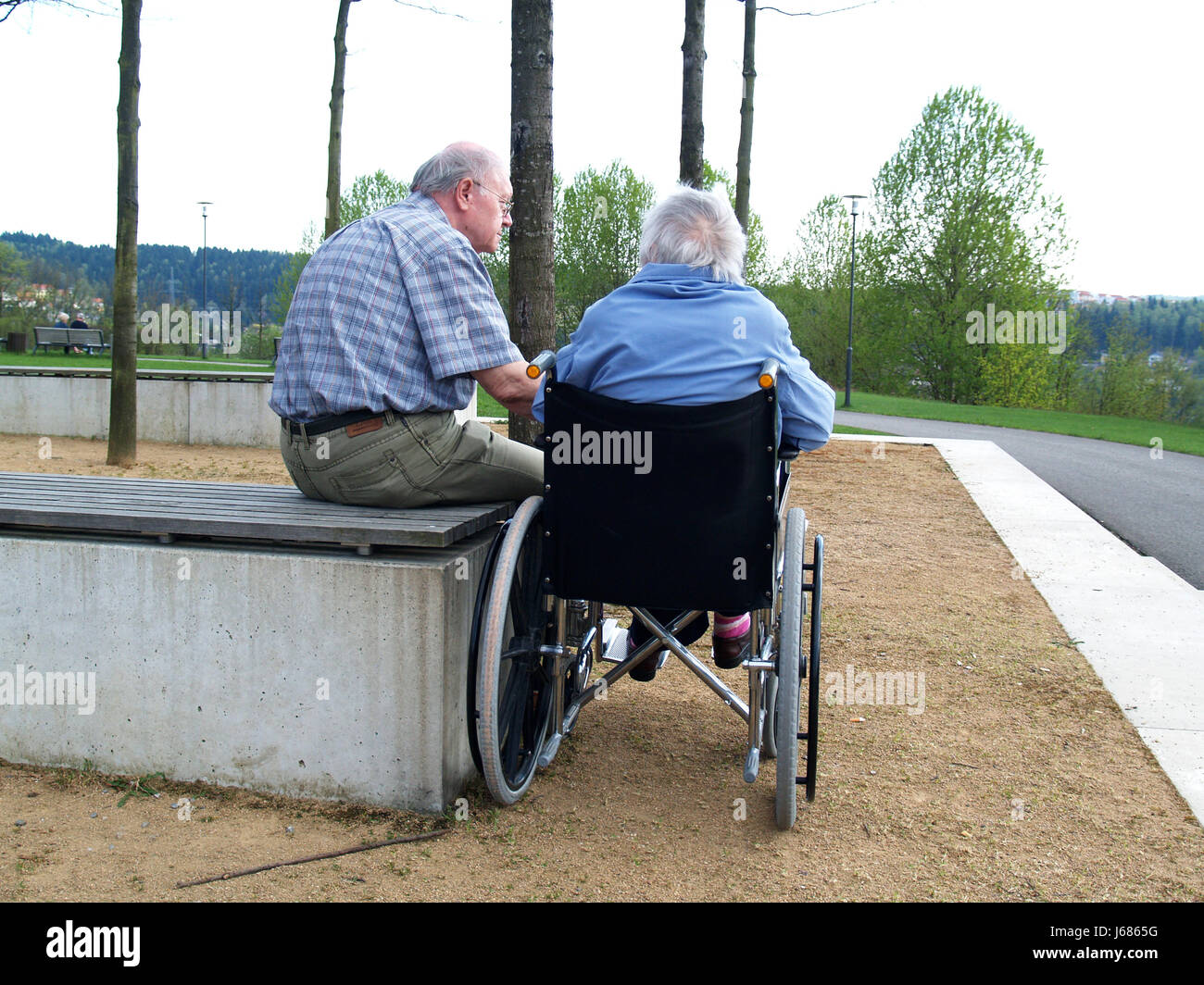 wheelchair assistance help support aid woman wheelchair till elevator ...