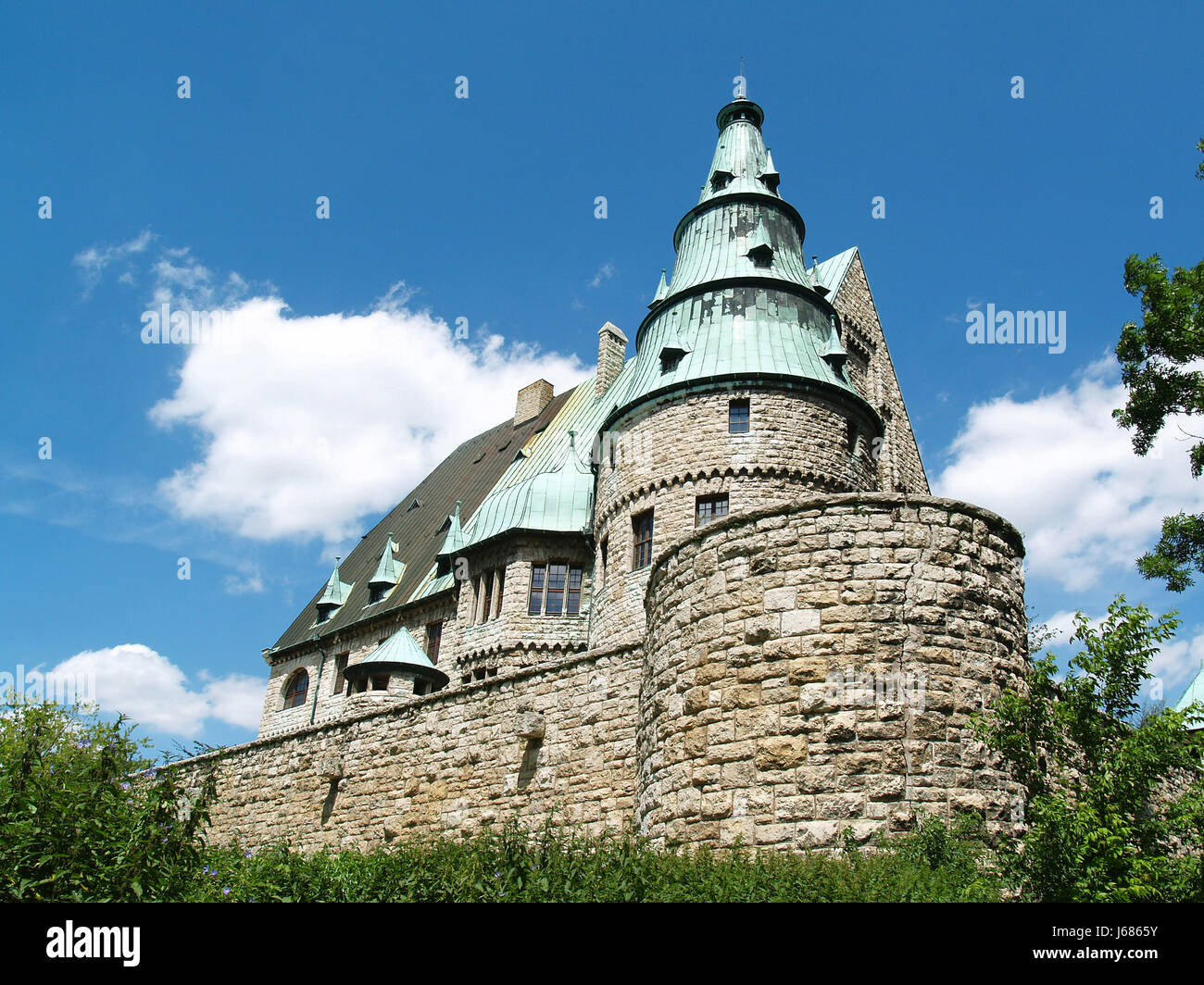 copper roof fairy tale copper verdigris tale rooftop chateau castle ...