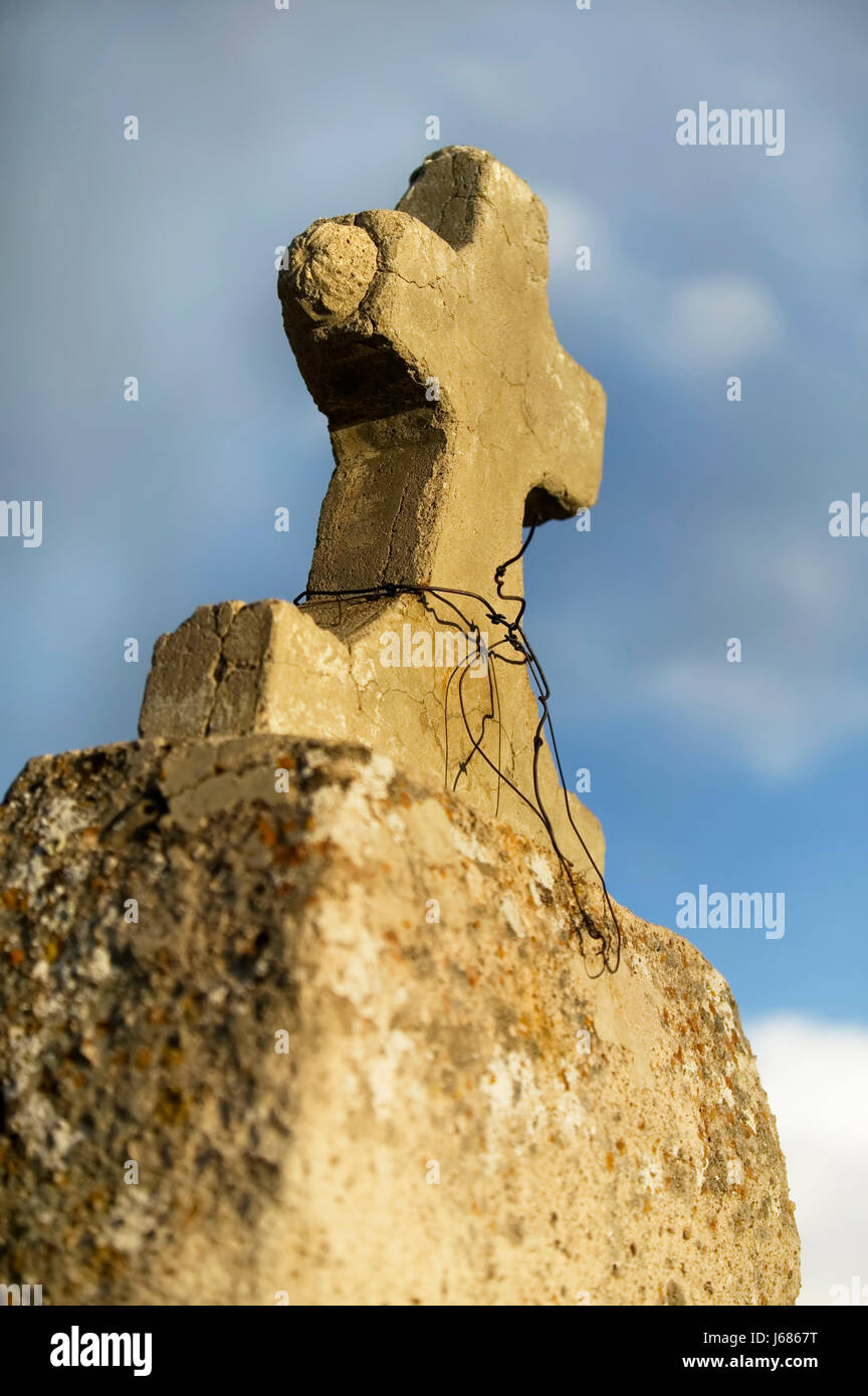 cross concrete cemetery grave christian christianity rustical rustic ...