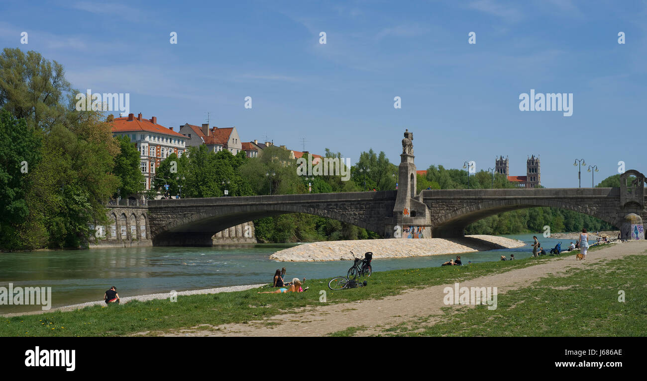 historical bavaria bridges rivers munich river water historical sights ...