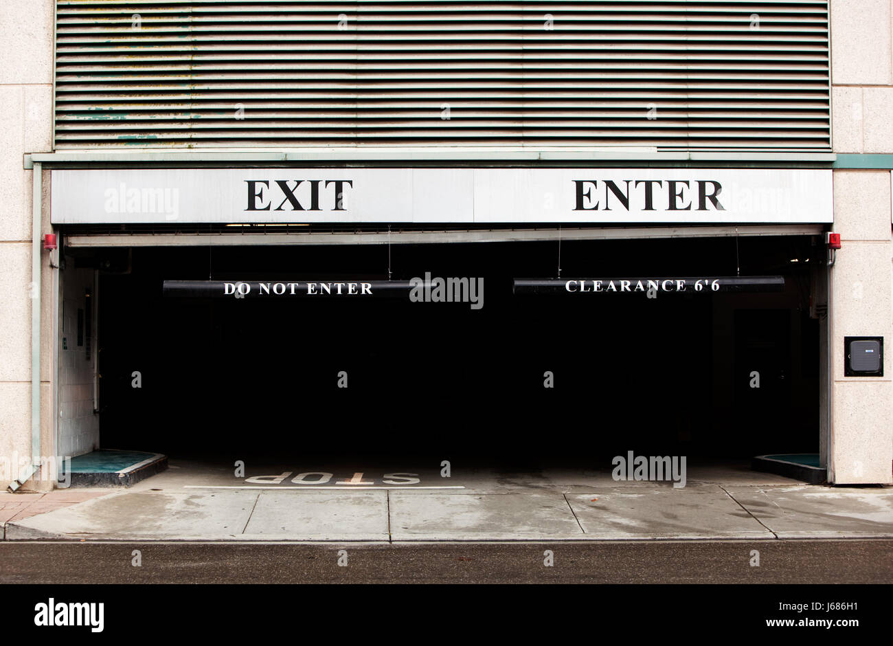 Underground car park entrance hi-res stock photography and images - Alamy