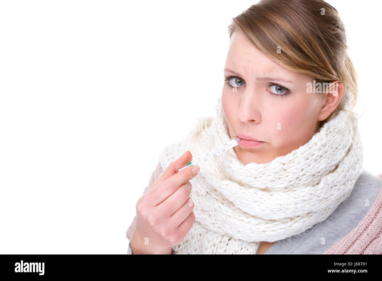 woman with thermometer Stock Photo - Alamy