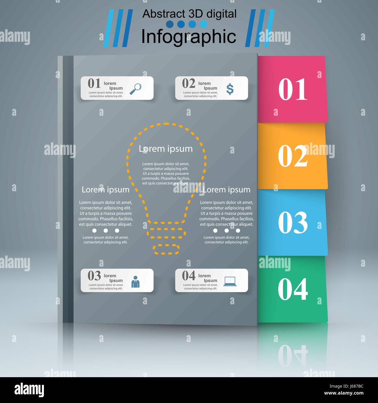 Notepad, notebok icon. Abstract infographic Stock Vector Image & Art ...