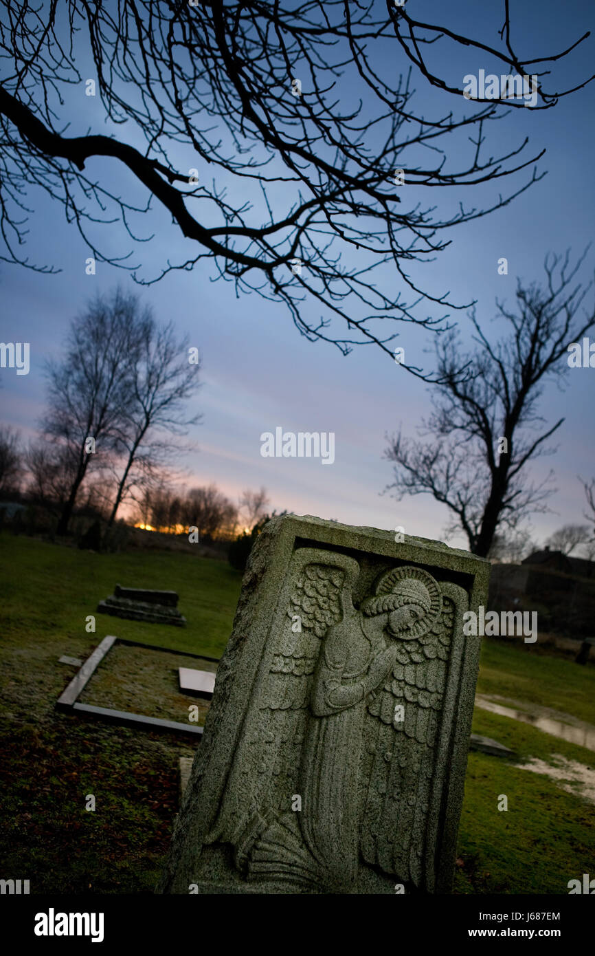 blue religion death tree stone green sunset rock cemetery gravestone ...