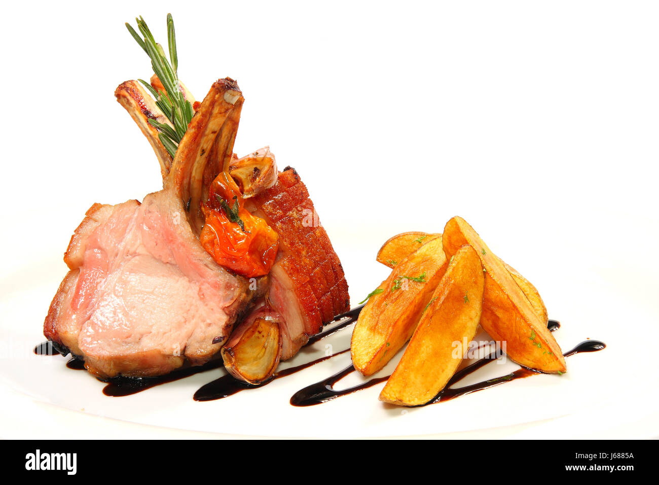 crispy suckling pig with garlic Stock Photo - Alamy