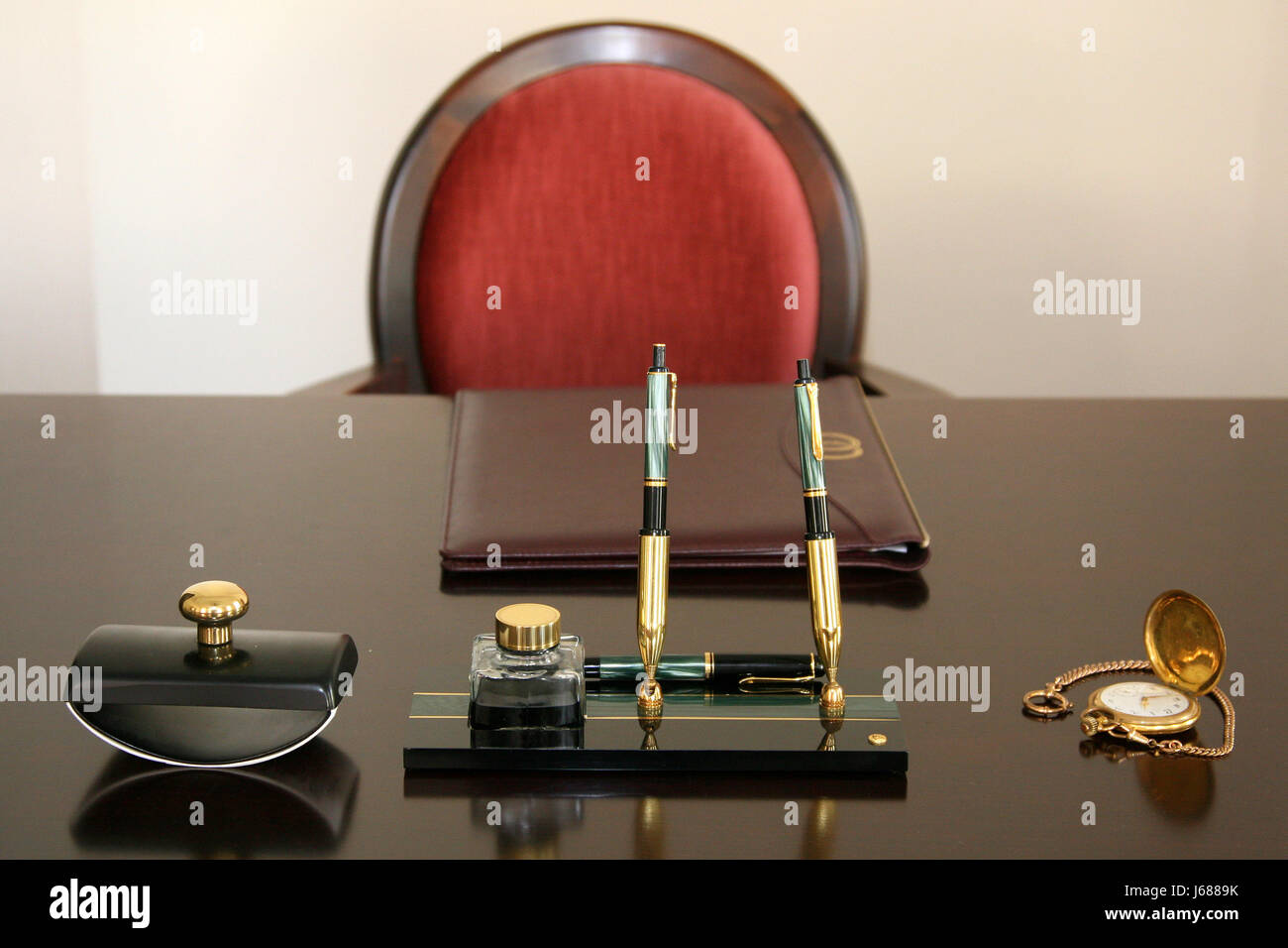 elegant pen with utensils Stock Photo - Alamy
