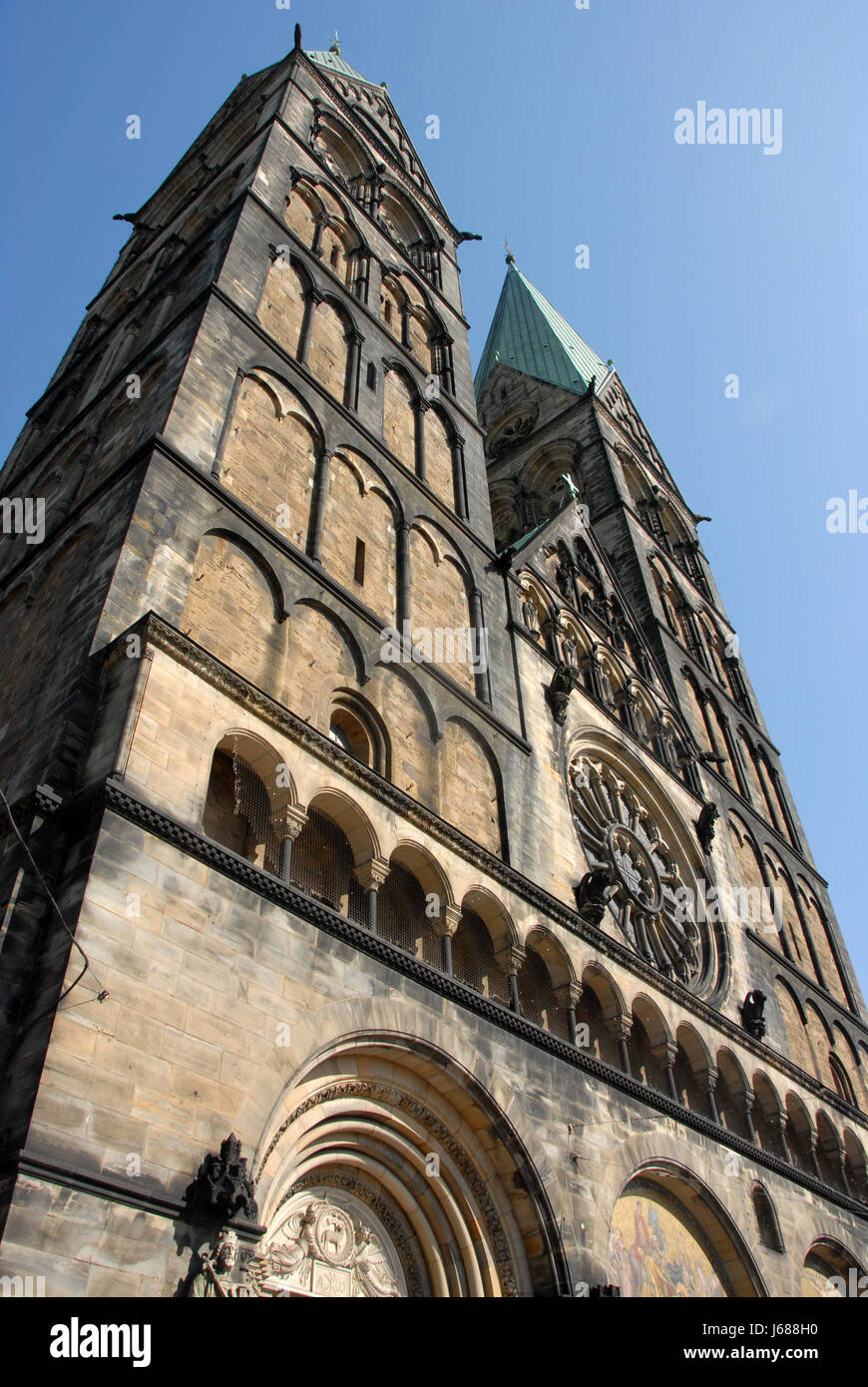 bremen cathedral from below Stock Photo - Alamy
