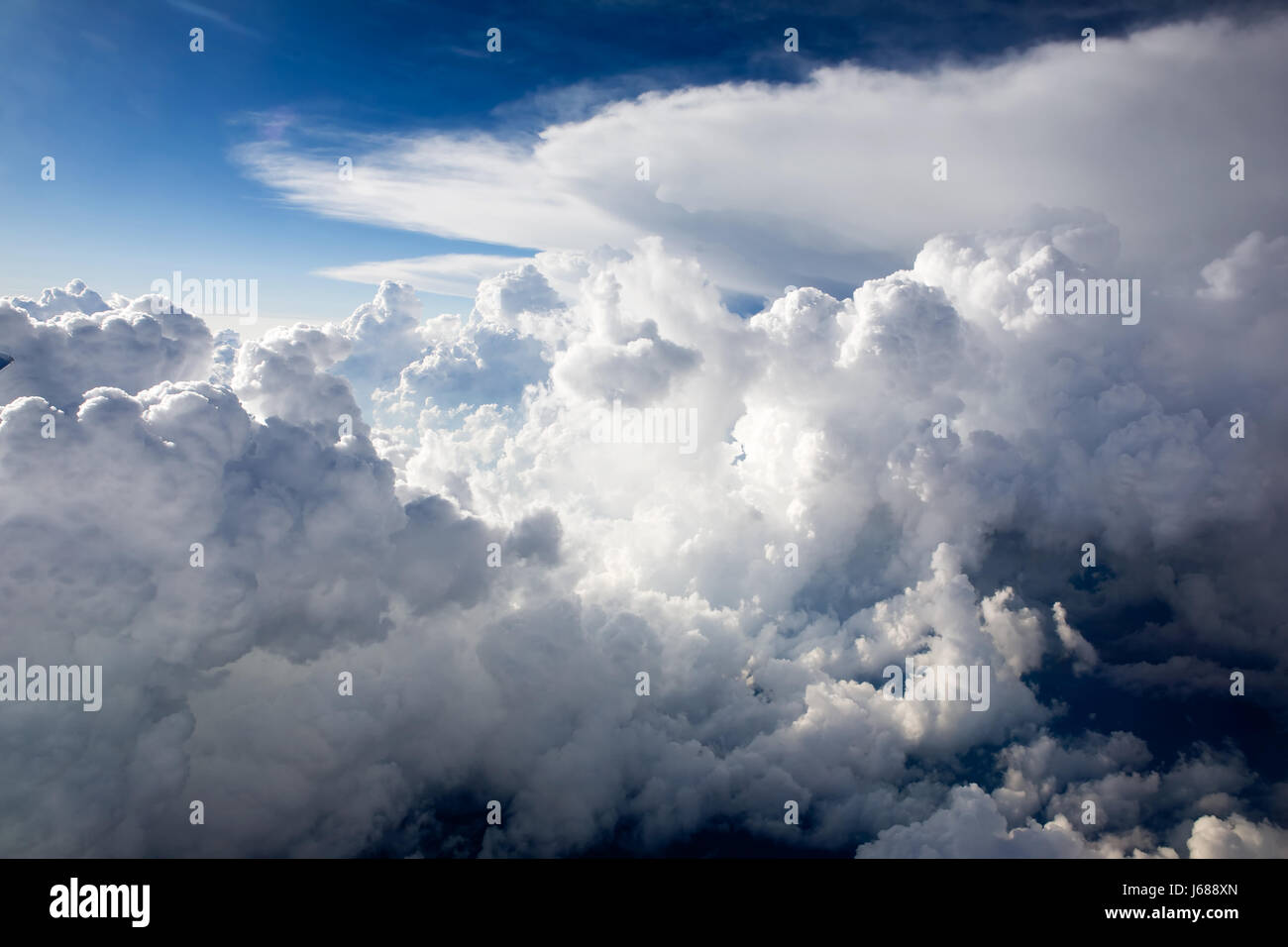 blue horizon space flight heaven paradise cloud formation horizontal ...