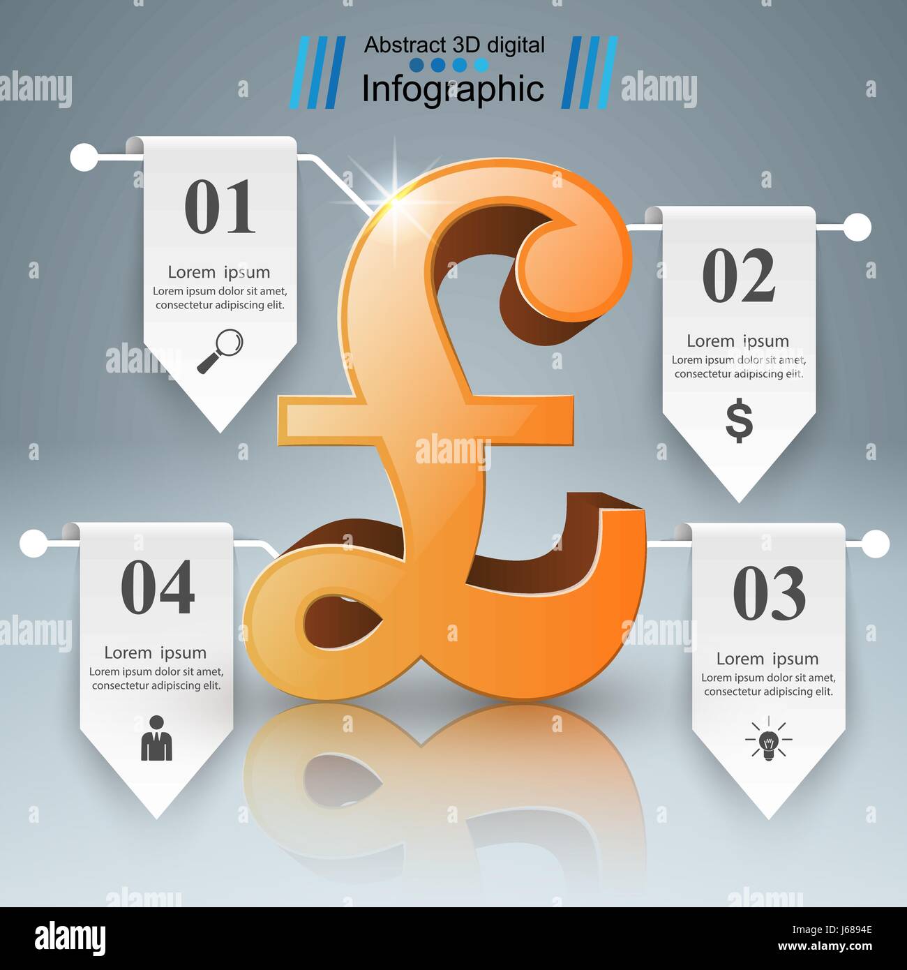 3D infographic. British pound, money icon Stock Vector Image & Art - Alamy