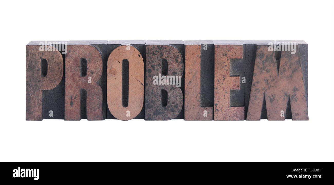 wood letters word letterpress problem dilemma horizontal writing font ...