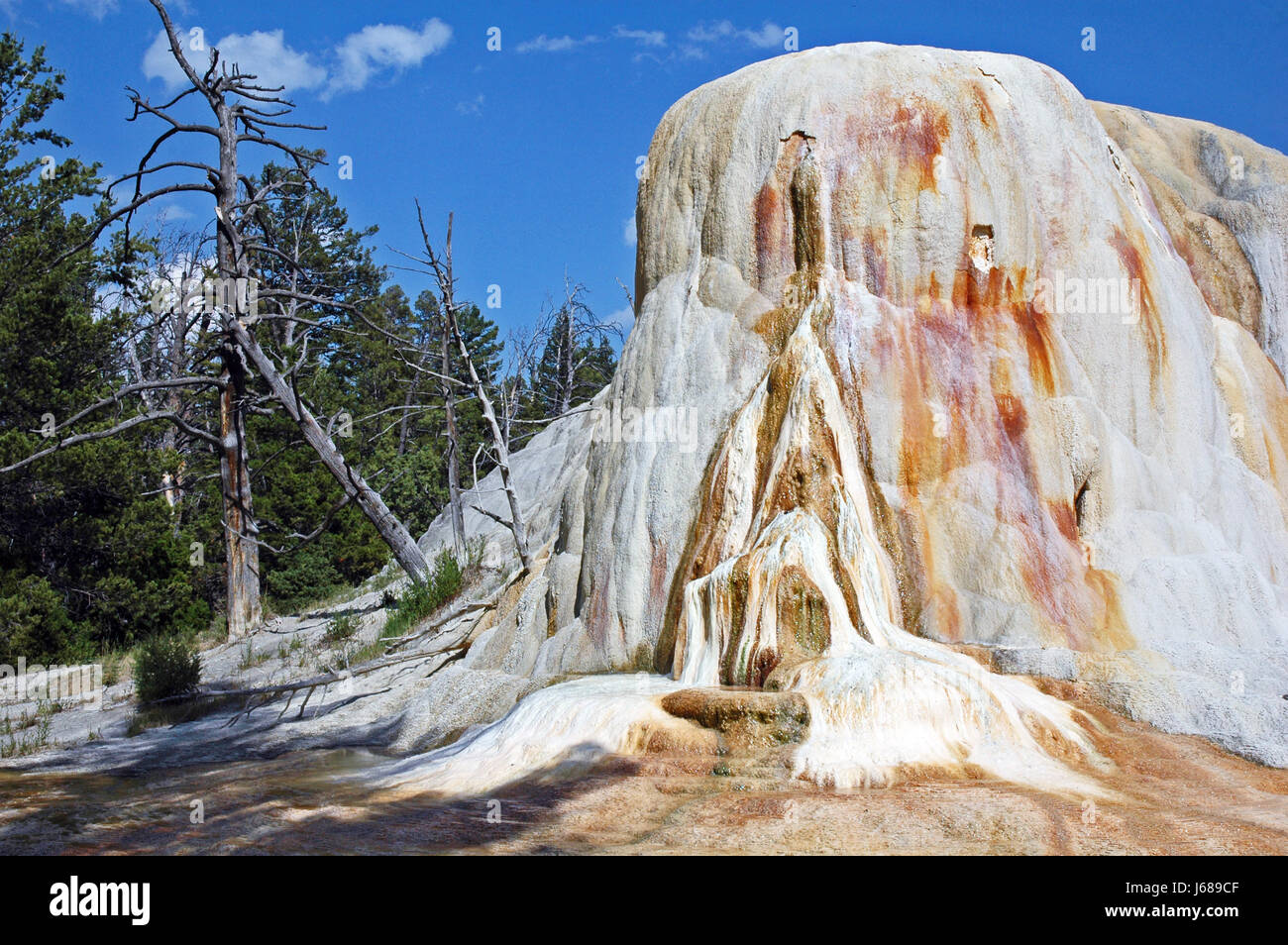 mammoth hot spring Stock Photo - Alamy