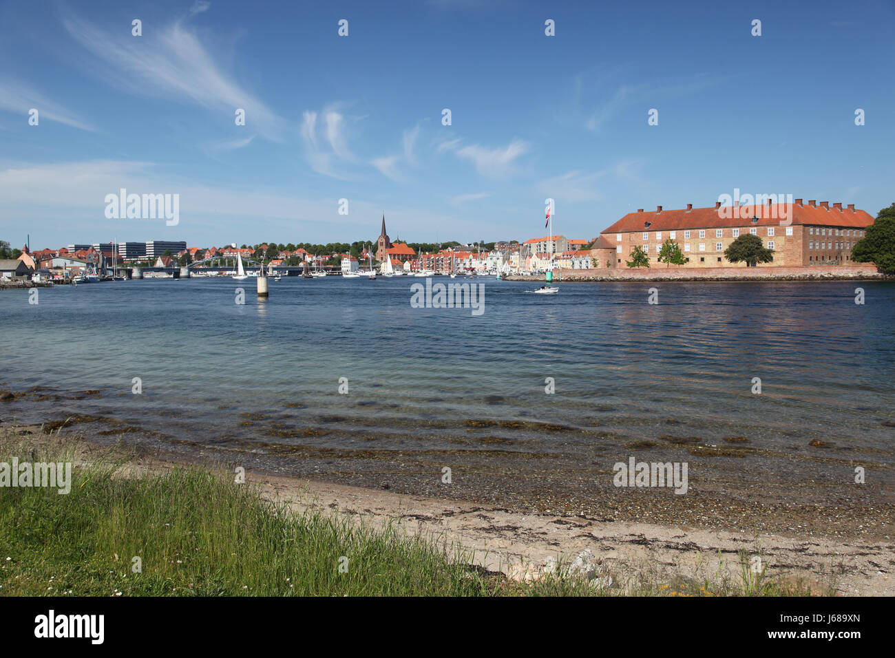 denmark sailing boat sailboat castle baltic salt water sea ocean water ...