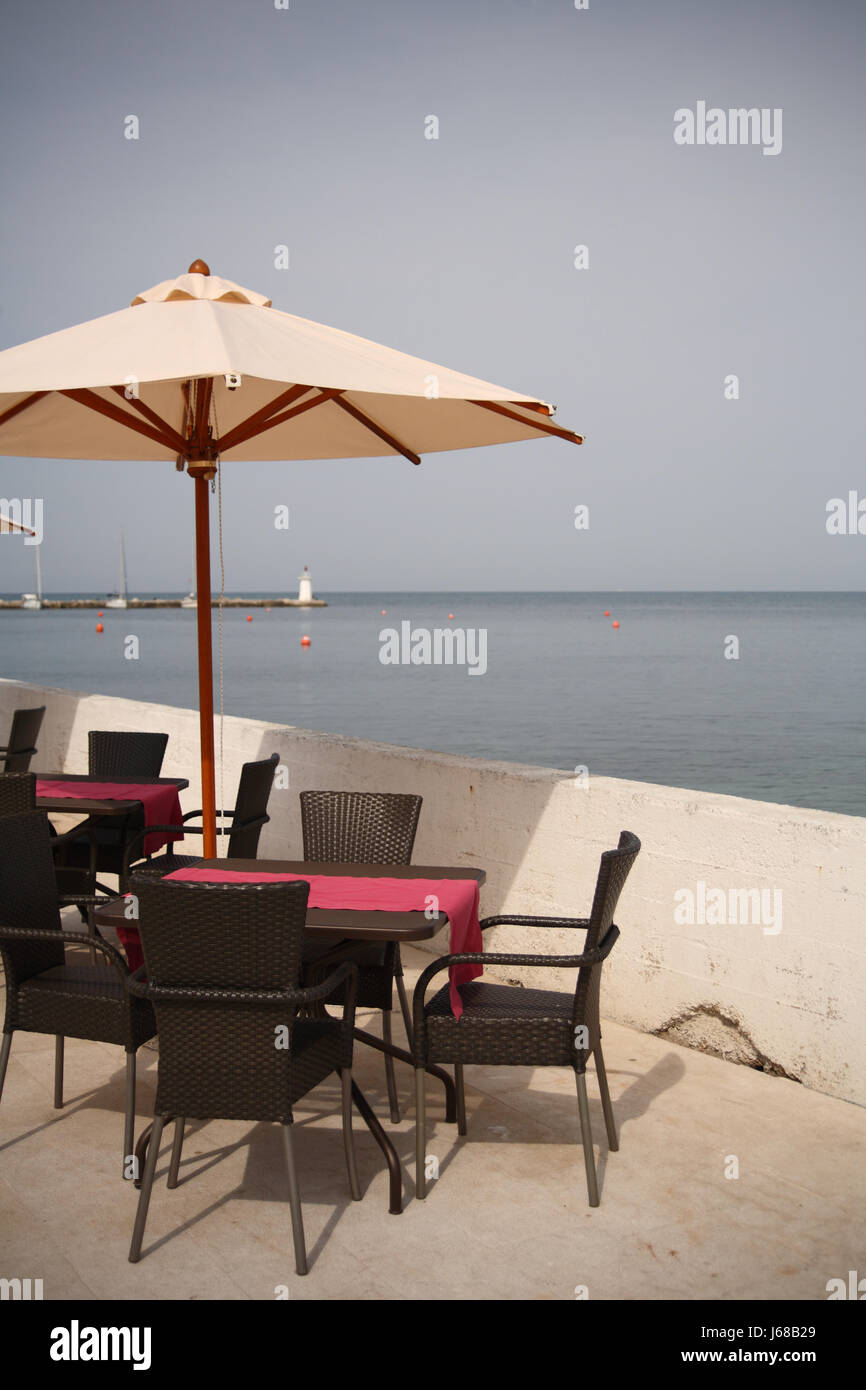 cafe by the sea Stock Photo - Alamy