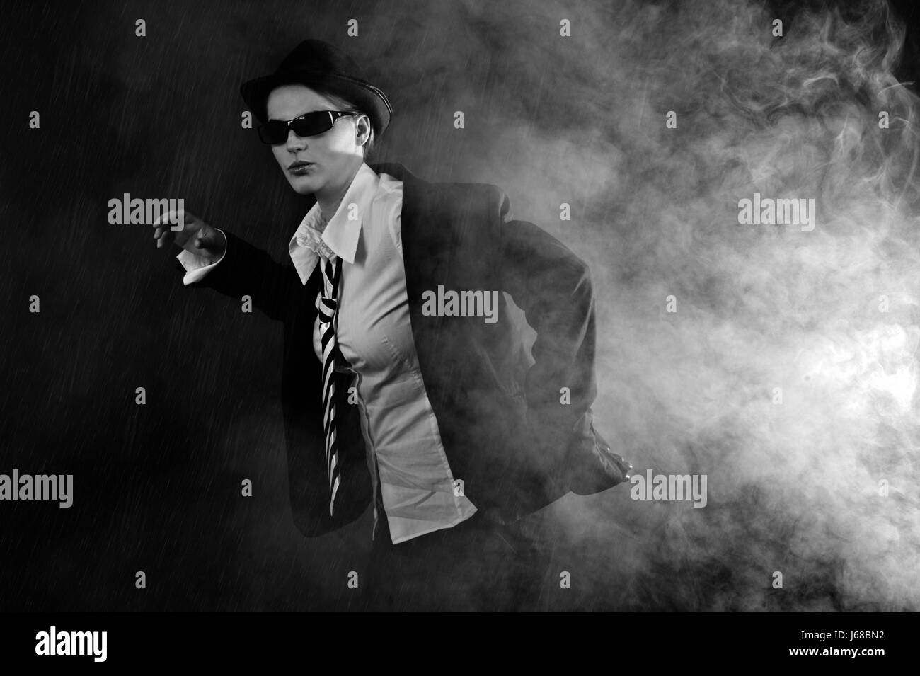 Person on the run Black and White Stock Photos & Images - Alamy