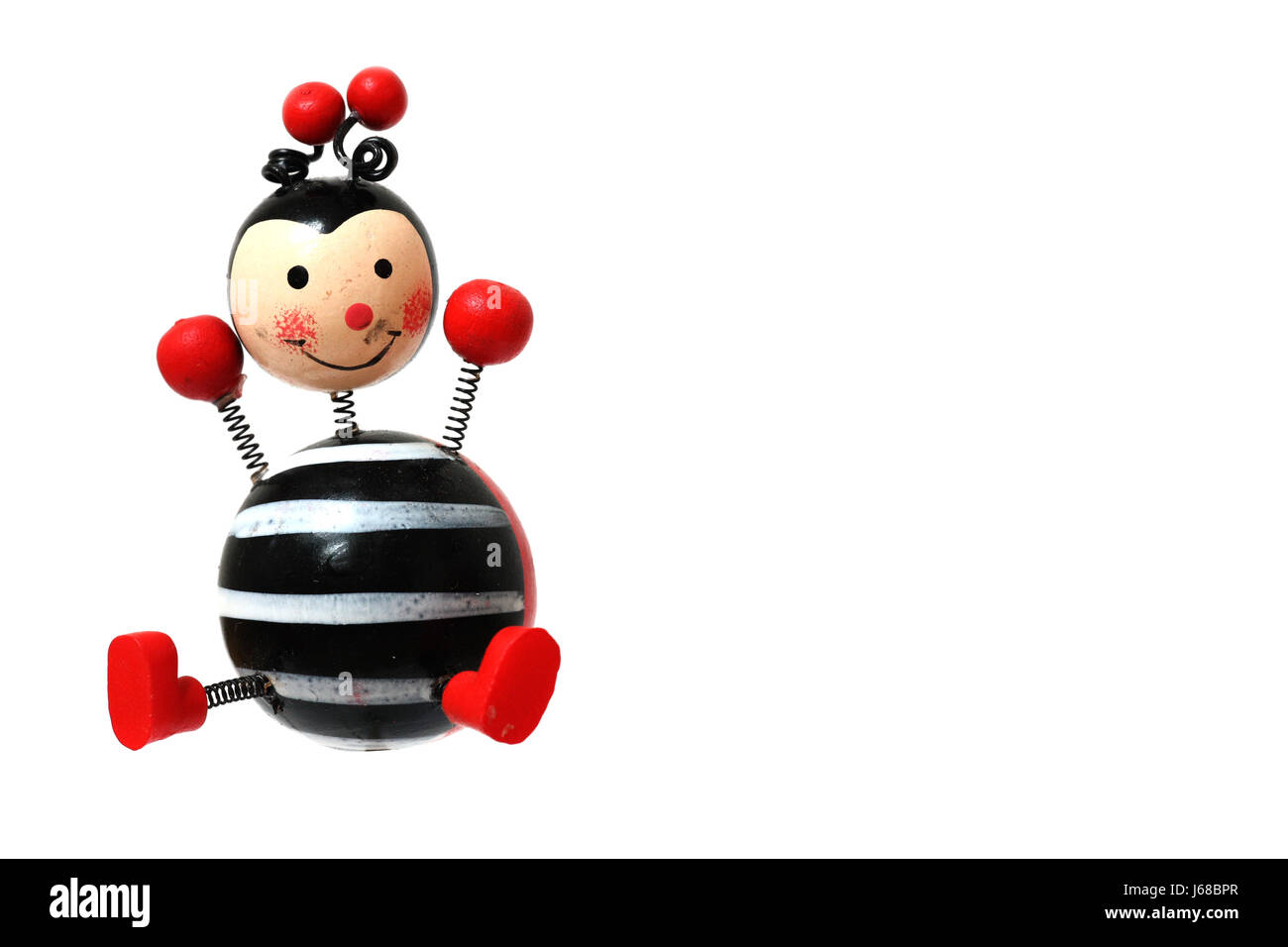 isolated wood decoration ladybird figurine ladybug laugh laughs ...