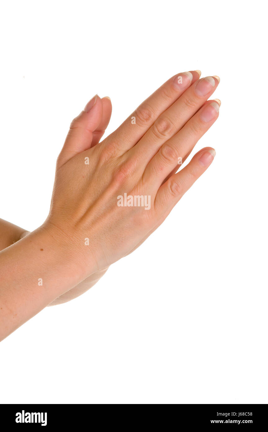 Woman hands apart Cut Out Stock Images & Pictures - Alamy