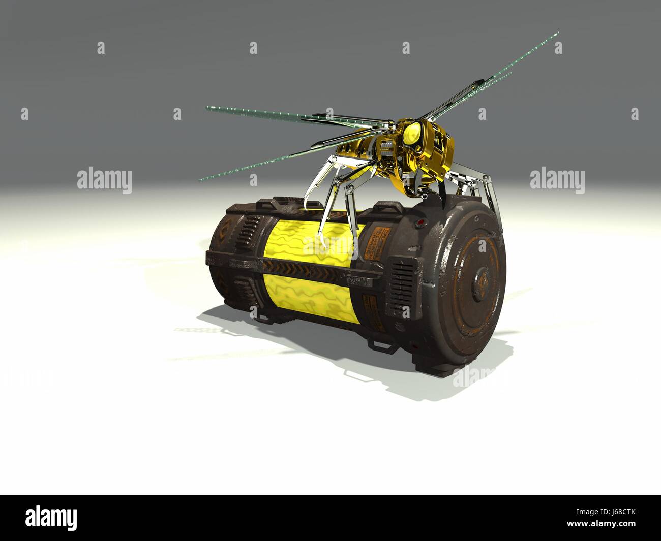 industry illustration wasp technology render robot automatic machine ...