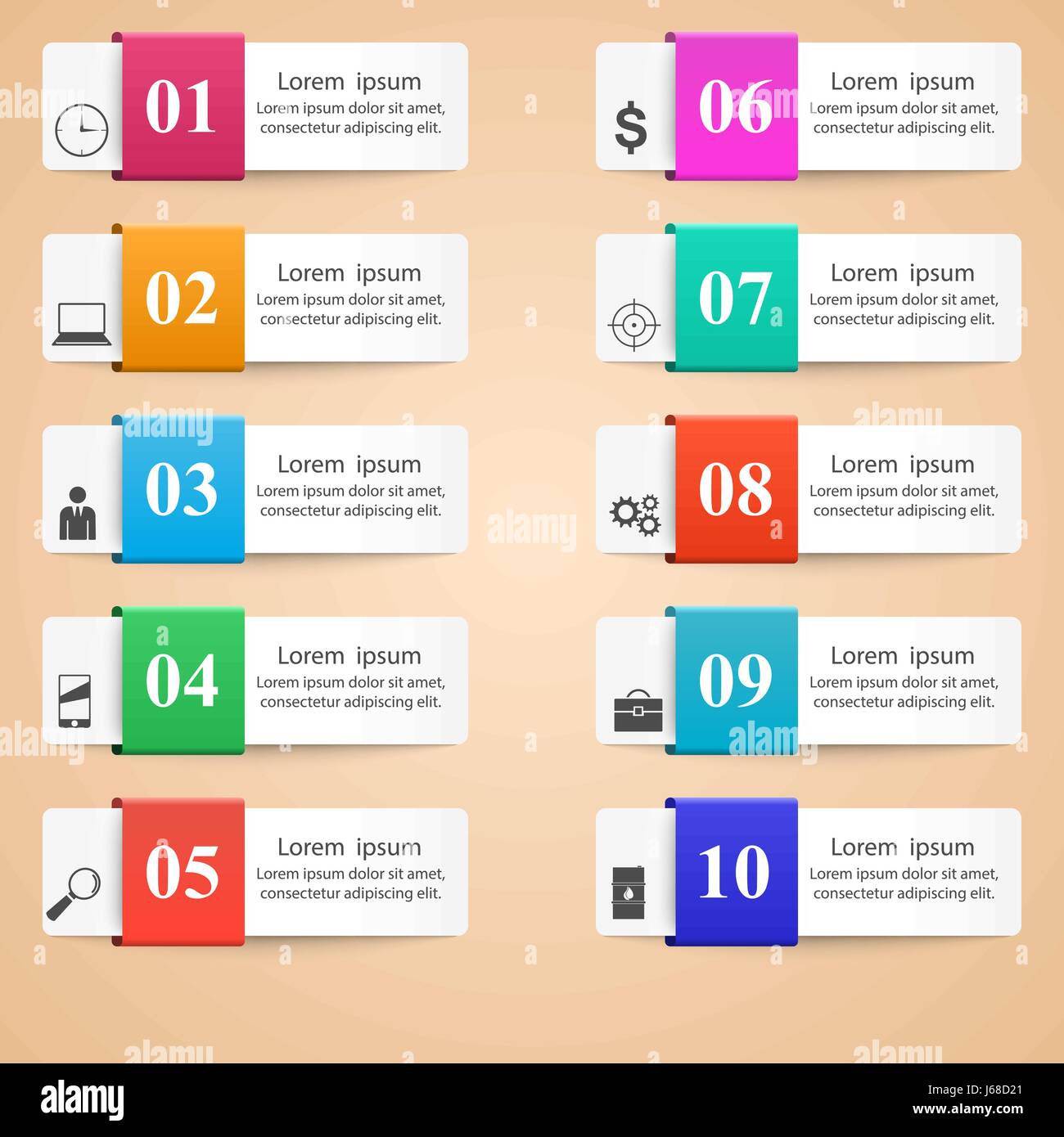 Infographic design. List of 10 items Stock Vector Image & Art - Alamy