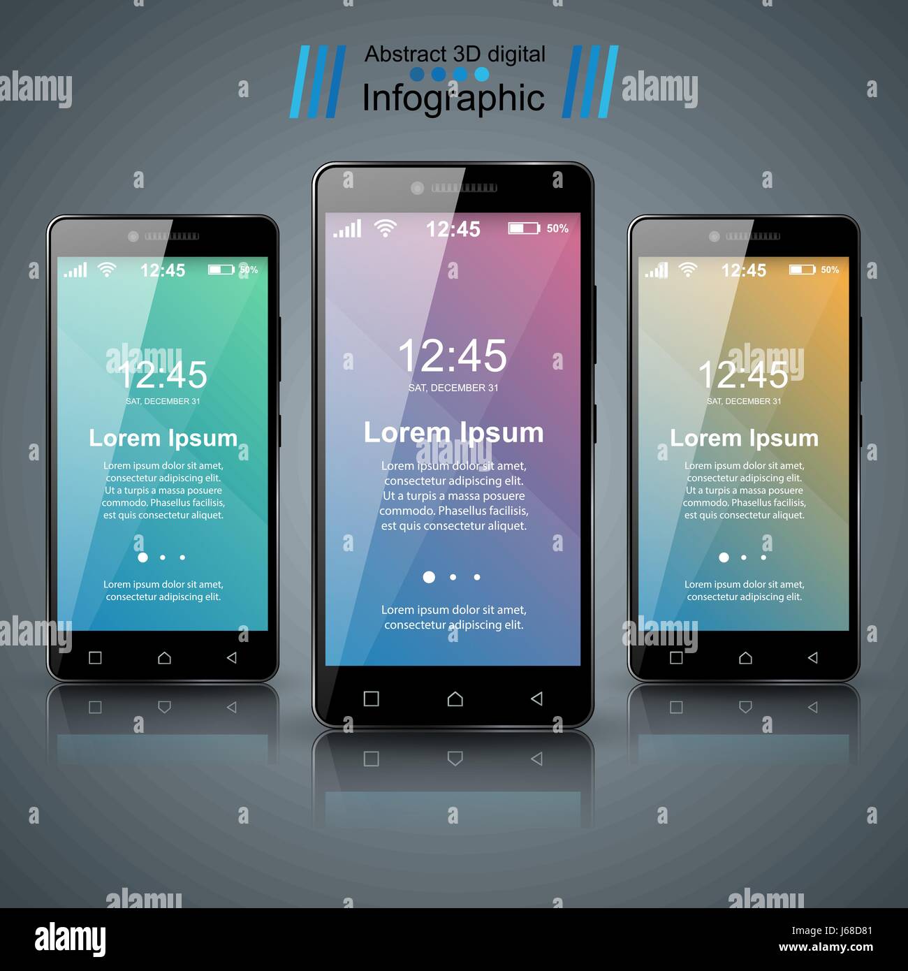 3D infographic. Smartphone icon Stock Vector Image & Art - Alamy