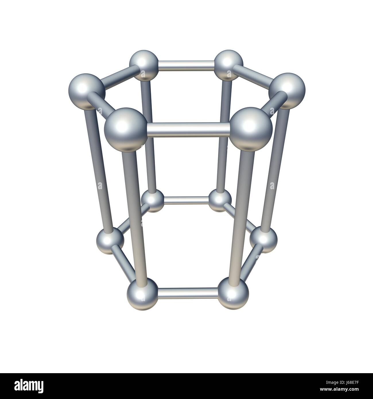atom spatial block cubic solid hexagon model object isolated affinity ...